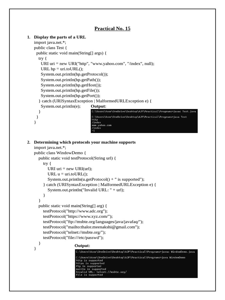 Java URL Handling and Protocols | PDF