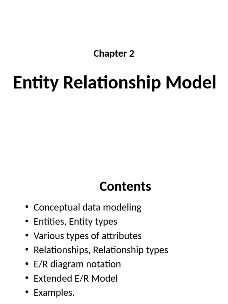 Chapter 2 - ER MODEL_Finalnew | PDF | Conceptual Model | Data Model