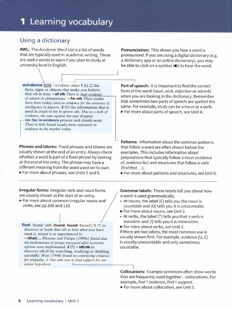 Section 1 Vocabulary Skills OAVP | PDF