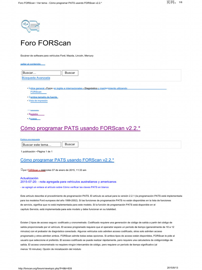How To Program PATS Using FORScan V2.2-Copiar eSPAÑOL | PDF | Informática