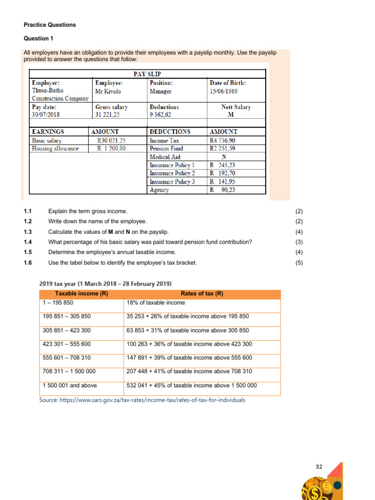 Employee Payslip Analysis Questions | PDF