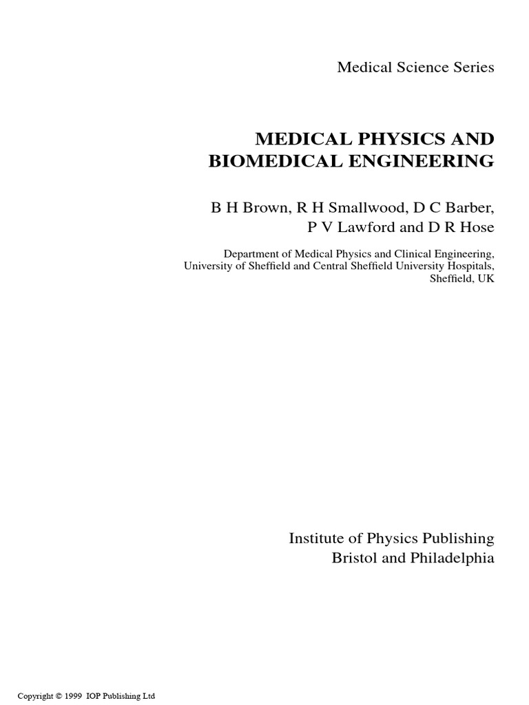 Medical Phyiscs and Biomedical Engineering | PDF | Medical Imaging ...