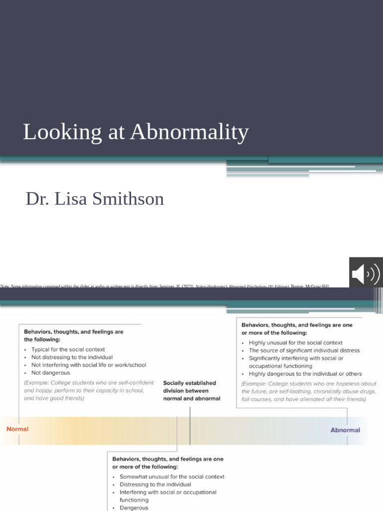 Looking at Abnormality PSYCO 239 - Abnormal Psychology | PDF | Mental ...