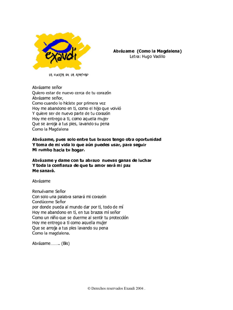 Abrazame Coro Exaudi | PDF