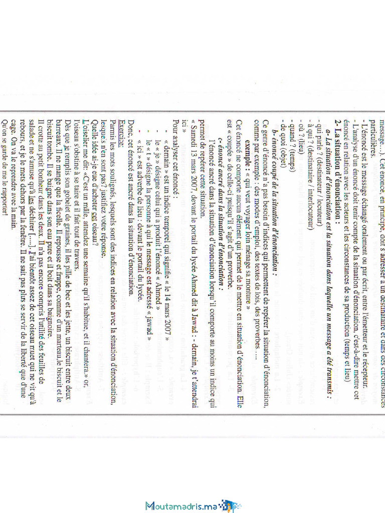 Cours FR 1bac 4 | PDF