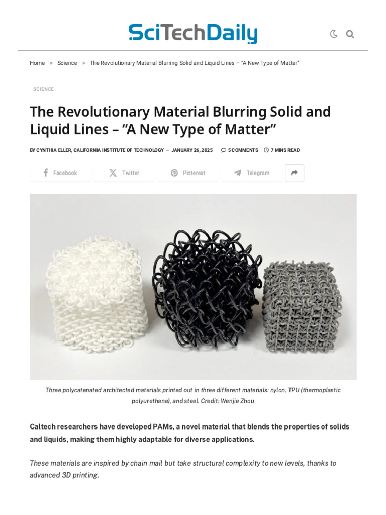 The Revolutionary Material Blurring Solid and Liquid Lines - "A New ...