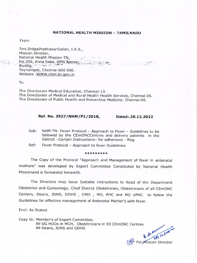 Fever Protocol - AN Mother | PDF