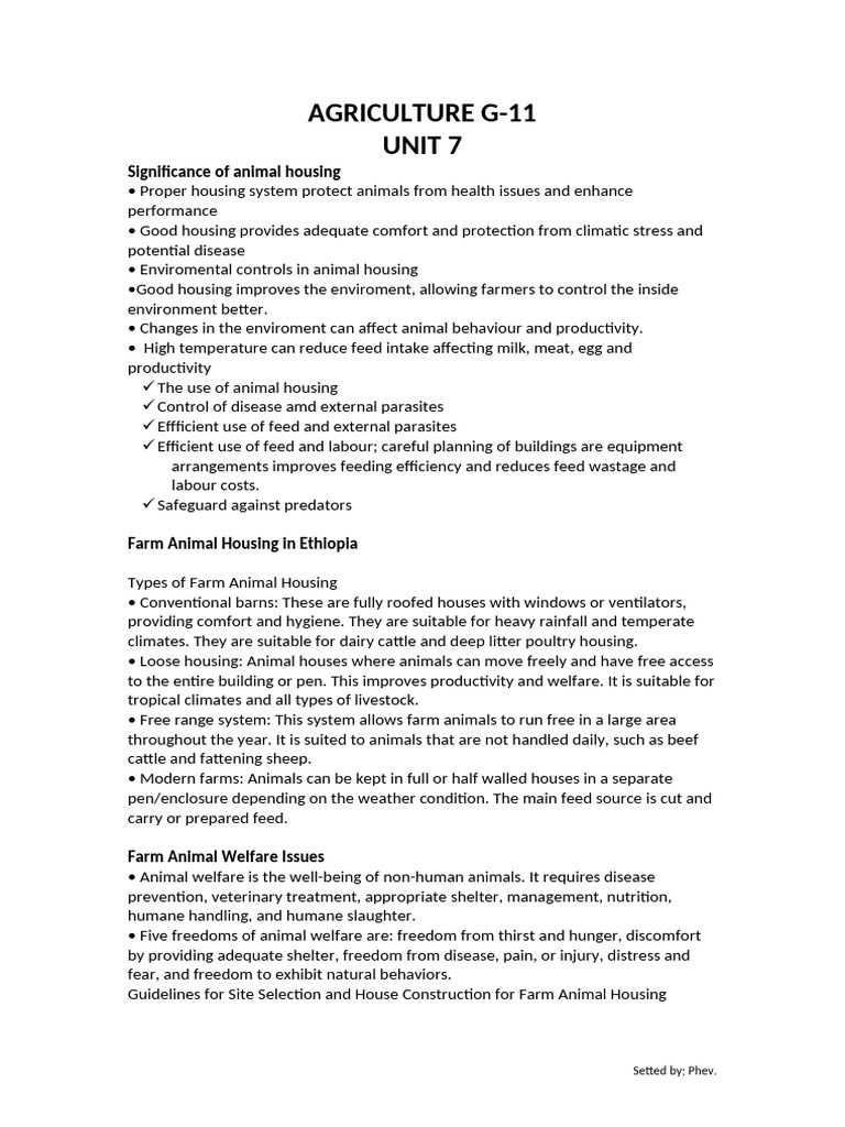 Animal Housing and Health in Agriculture | PDF | Infection | Livestock