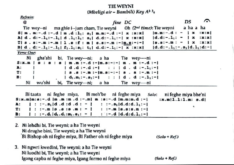 Tie Weyni (Bambili Air) | PDF