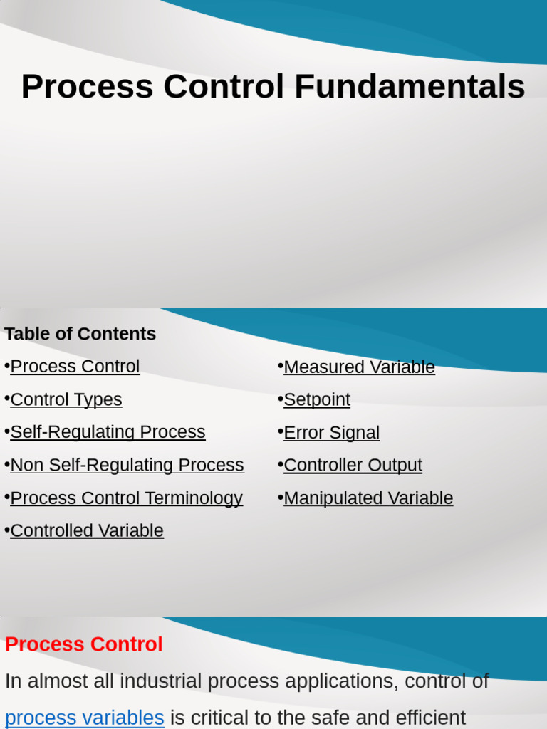 Process Control Fundamentals | PDF | Control Theory | Servomechanism