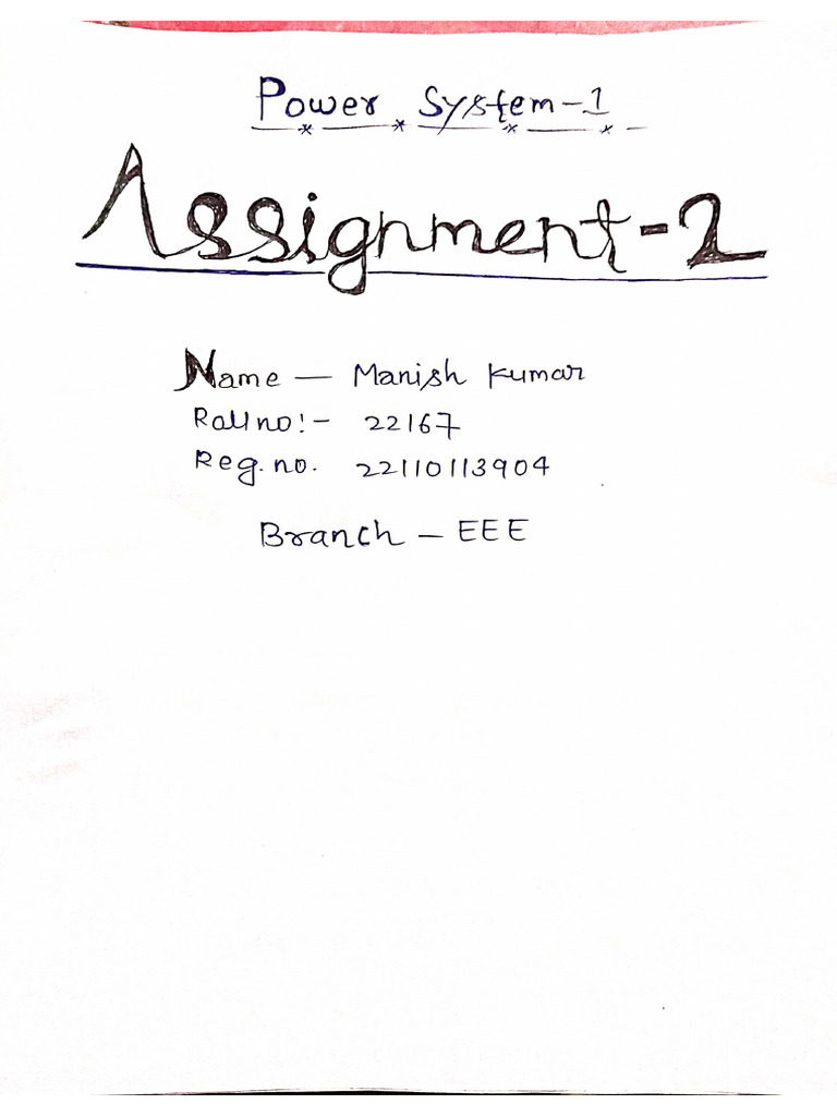 Power System Assignment2 | PDF