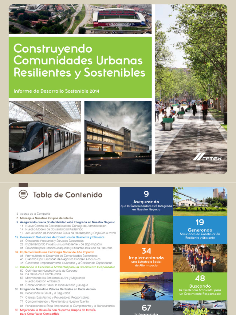 Informe Desarrollo Sostenible Cemex2 014 - GRI CEMEX Sustentabilidad | PDF | Sustentabilidad ...