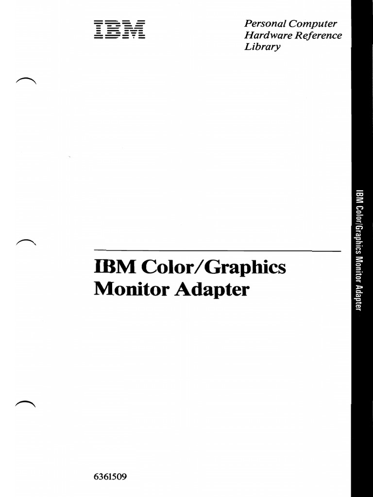 OA - IBM Color Graphics Monitor Adapter (CGA) | PDF | Computer Monitor ...