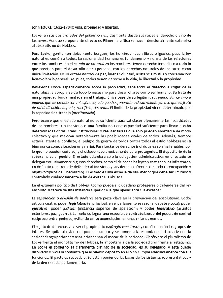 John LOCKE | PDF | John Locke | Estado (política)