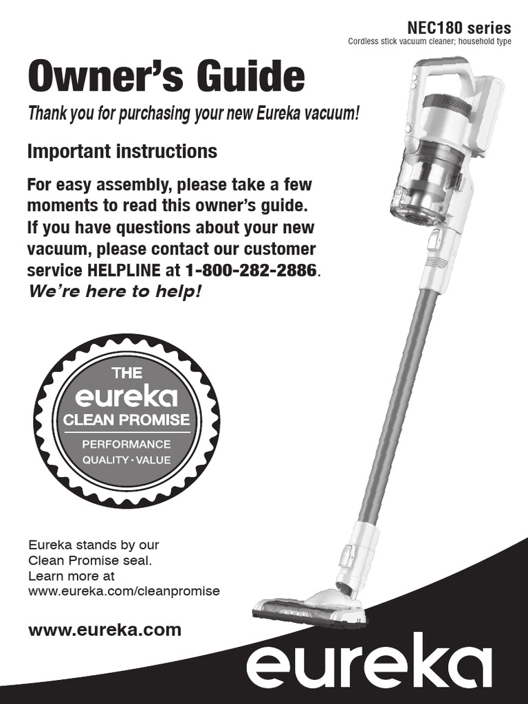 NEC180 RapidClean Pro User Manual | PDF | Vacuum Cleaner | Battery Charger