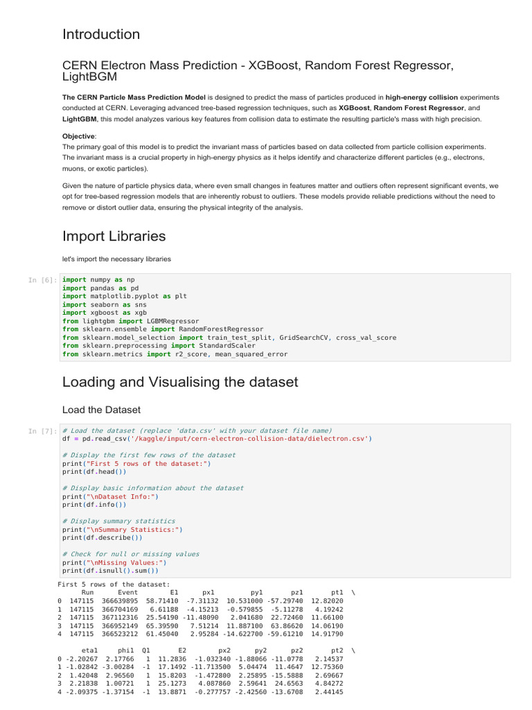 Cern Electron Mass Prediction 0 9859 R | PDF | Mean Squared Error ...