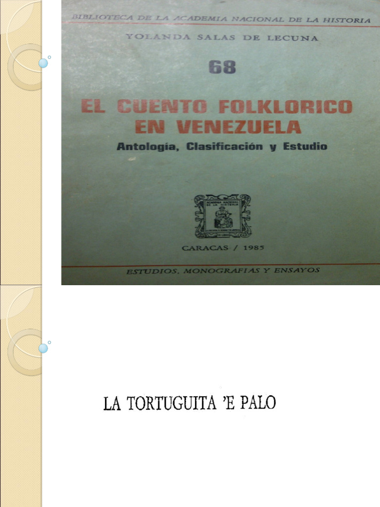 Presentación de literatura (La tortuguita e`palo) | PDF