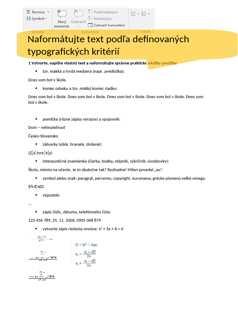 Cvicenie 2 - Typograficke Pravidla | PDF