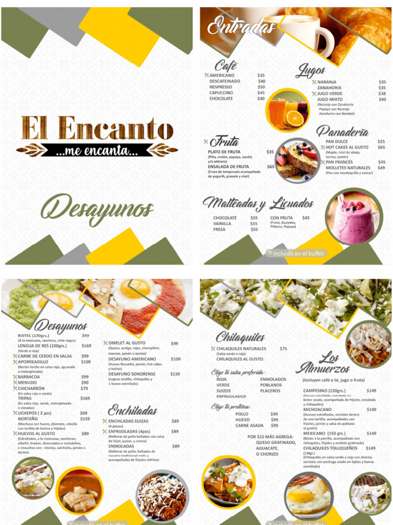 ENCANTO.MENÚS.2024 | PDF