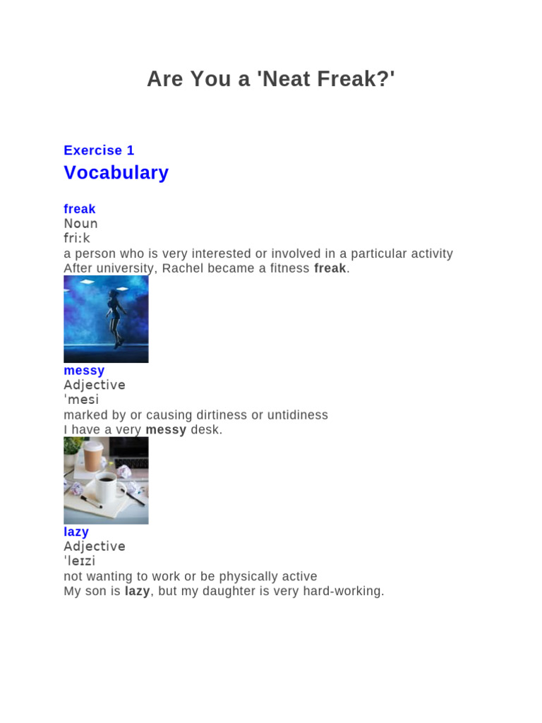 Understanding Neat Freaks and Housework | PDF | Languages | Foreign ...