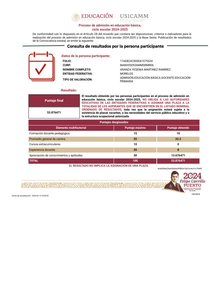 Resultados Usicam | PDF
