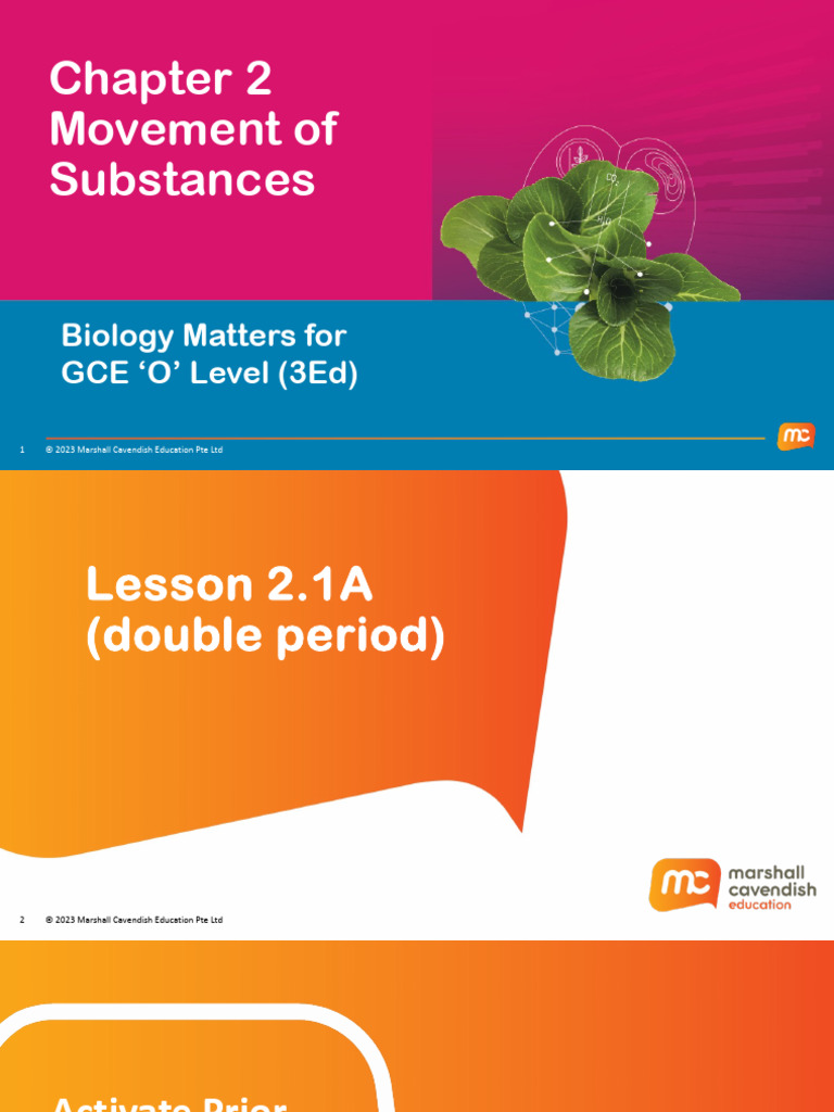 BM (3Ed)_PPT slides_C02 | PDF | Osmosis | Diffusion
