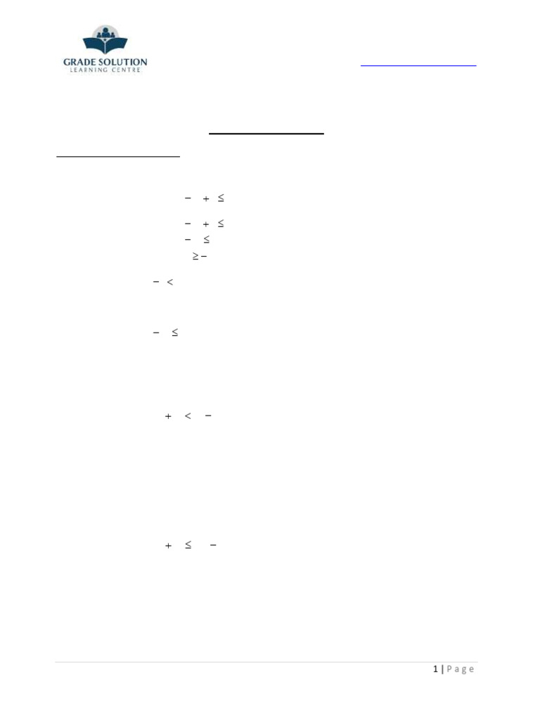 Simple Inequalities Level 2 | PDF