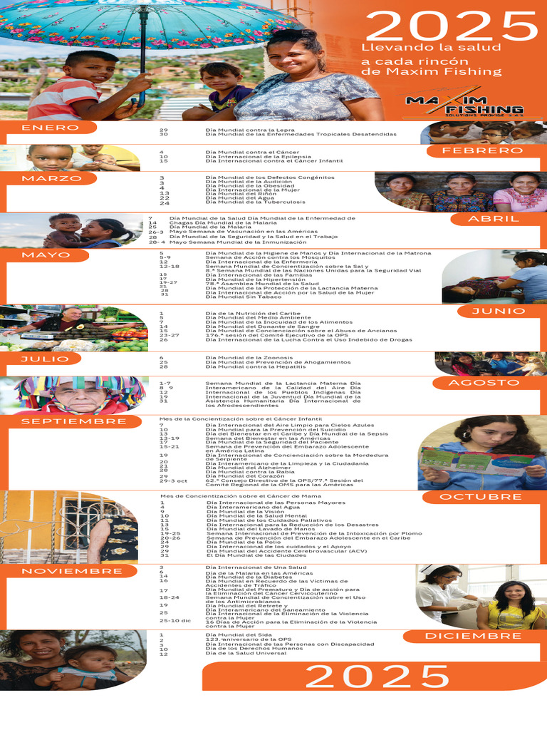 CALENDARIO 2025 SST (1) | PDF | Especialidades Medicas | Salud pública