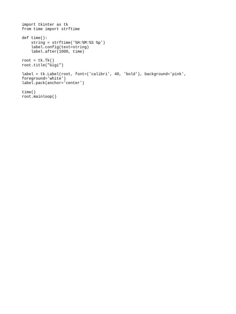 Import Tkinter as Tk | PDF