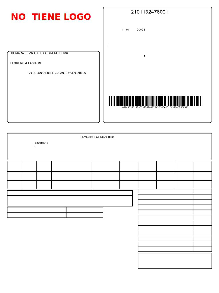 Factura Detallada de Florencia Fashion | PDF | Factura | Comercio