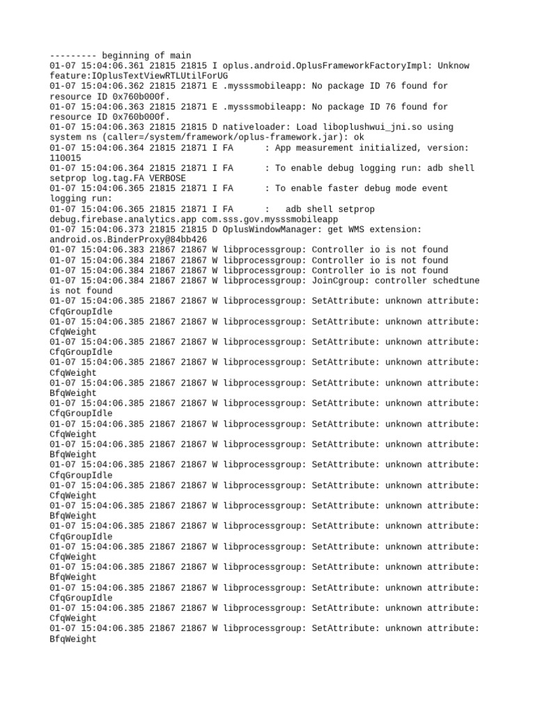 Android Debugging Log Analysis | PDF | Computer Architecture | Operating System Families