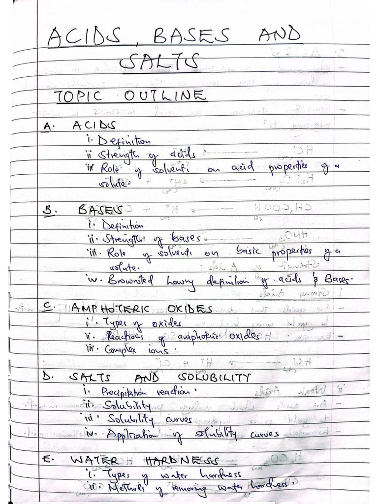 4.1 Acids Bases and Salts | PDF