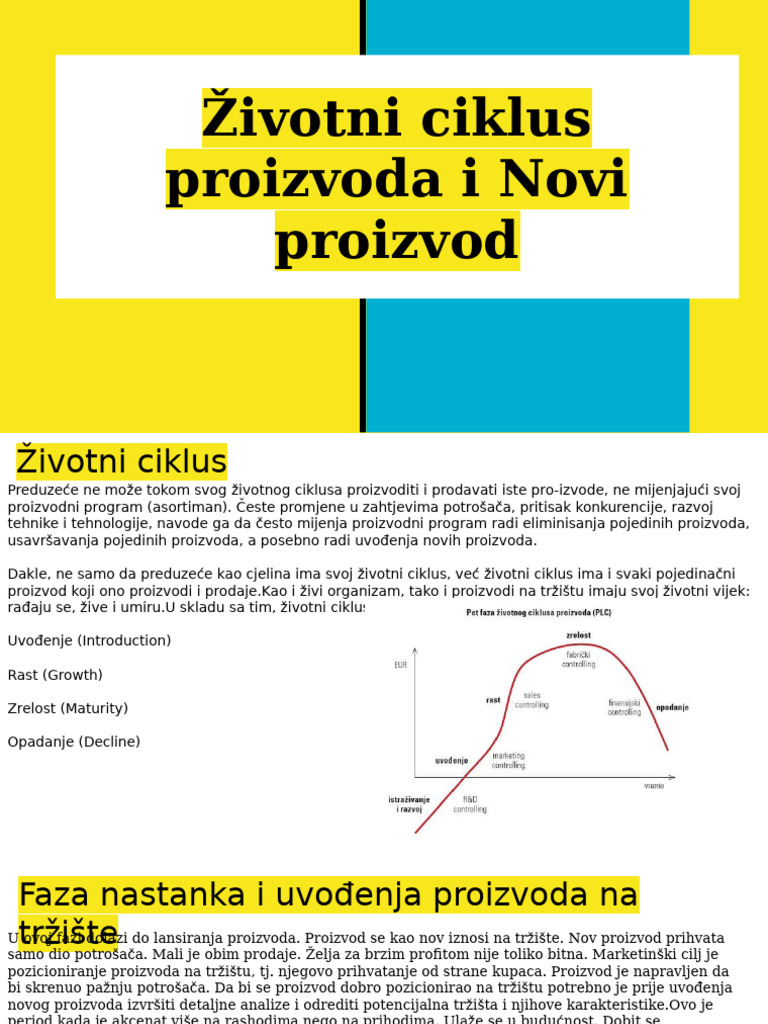 Zivotni Ciklus I Novi Proizvod Domaci Marketing | PDF