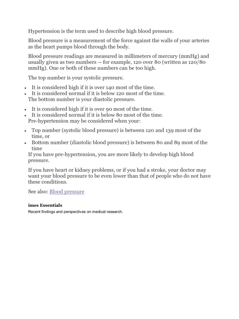 Imes Essentials: MM M M M M M | Download Free PDF | Hypertension ...