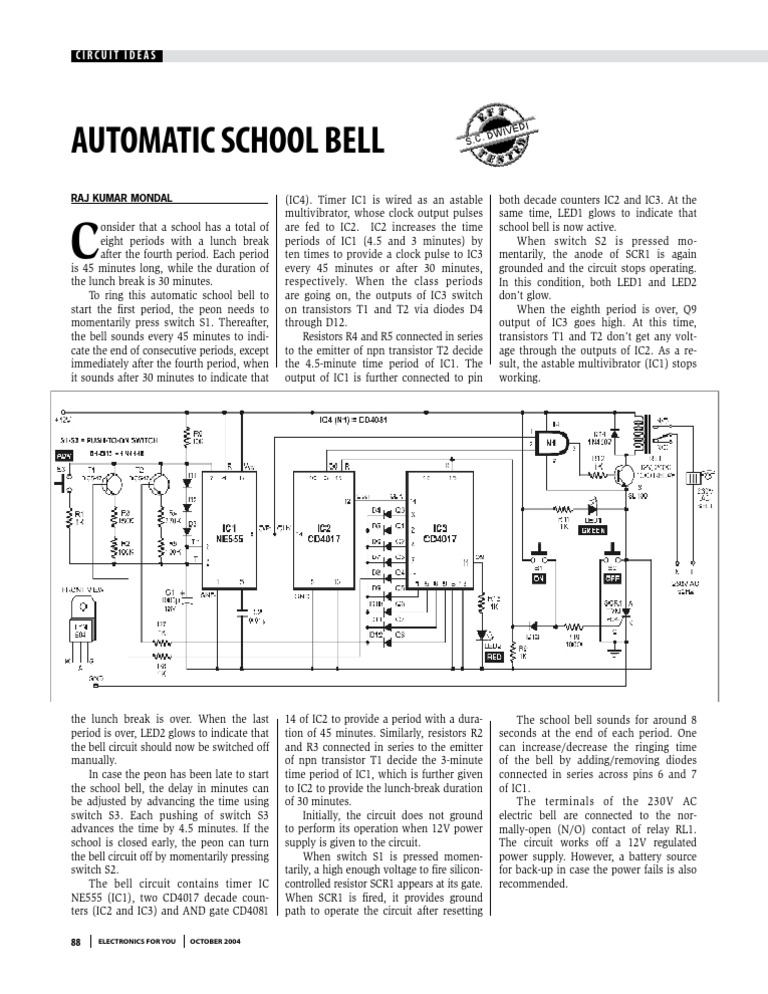 Automated School Bell | PDF | Computer Engineering | Electronics