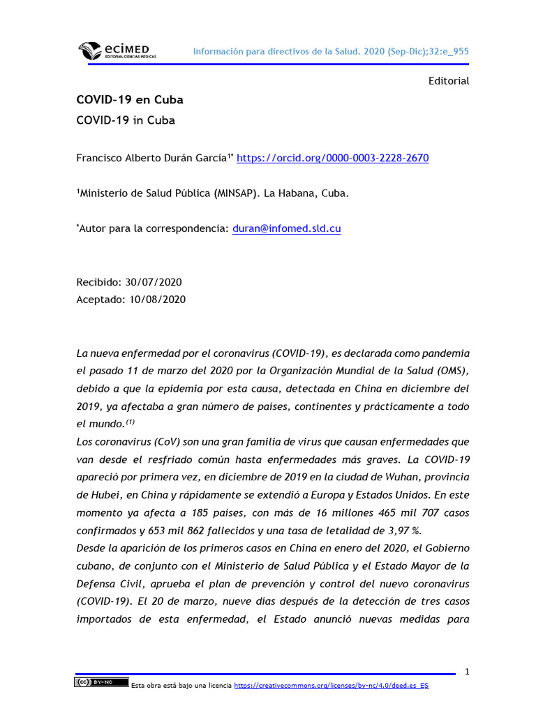 Estrategias de Cuba contra COVID-19 | PDF | Cuba | Epidemias
