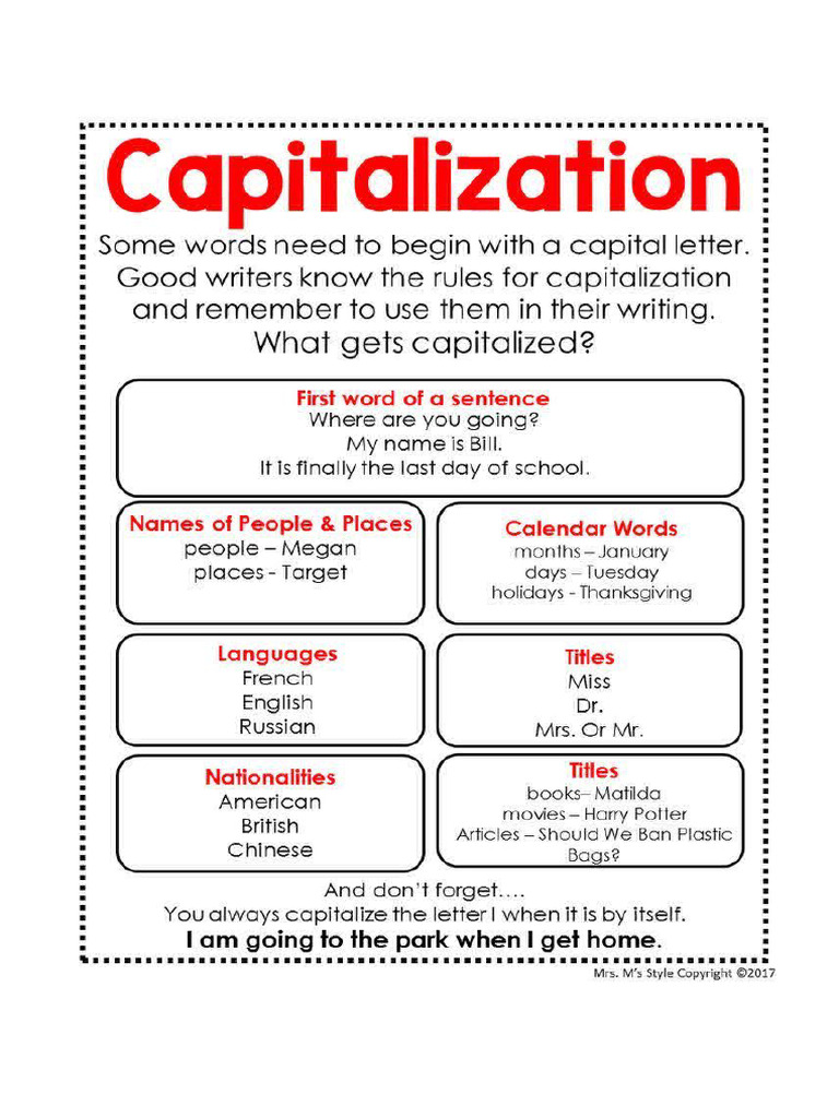 Capitalisation | PDF