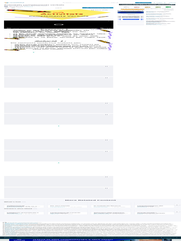 Activitats Complements Verbals | PDF