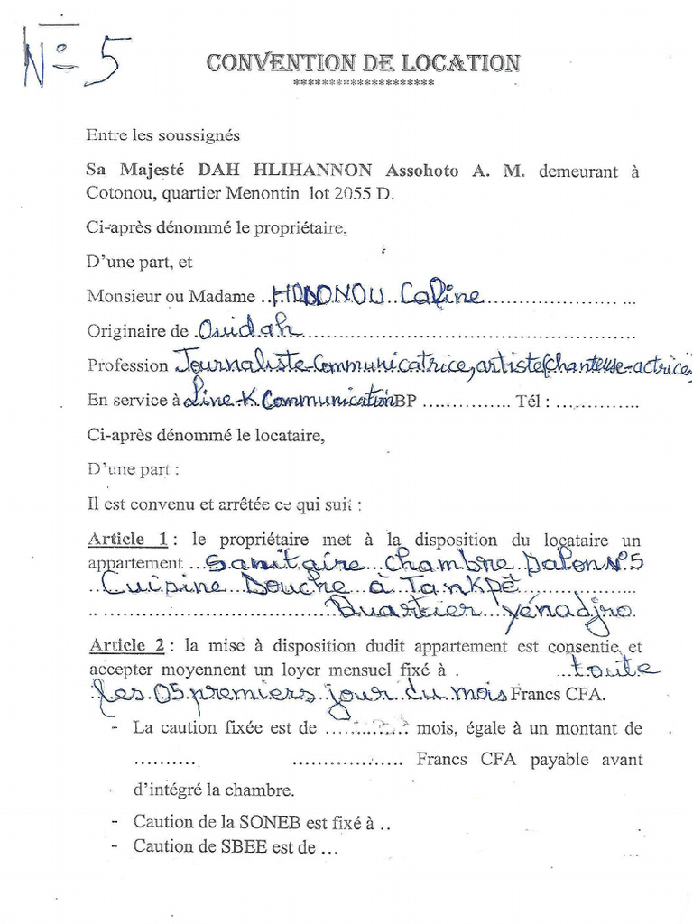 PREUVE DE RESIDENCE-CONTRAT DE LOCATION | PDF