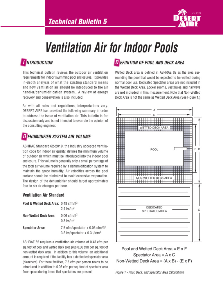 Indoor Pool Ventilation Air Guidelines | PDF | Ventilation (Architecture) | Air Conditioning