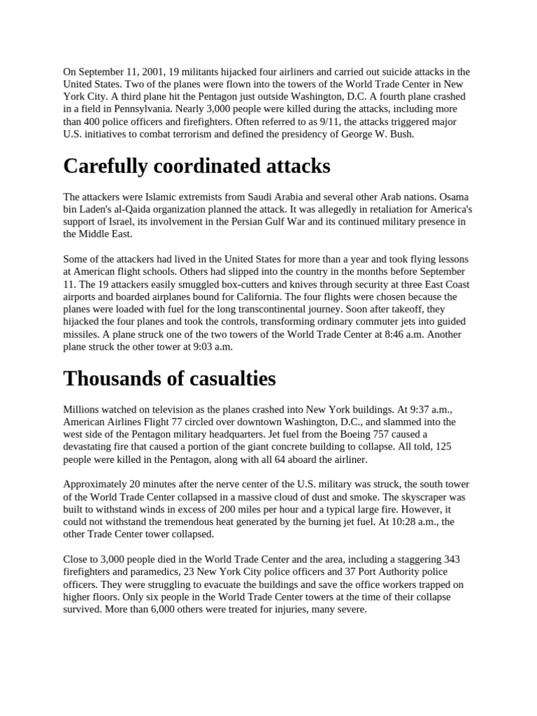 911 Attacks | PDF | September 11 Attacks | Aviation