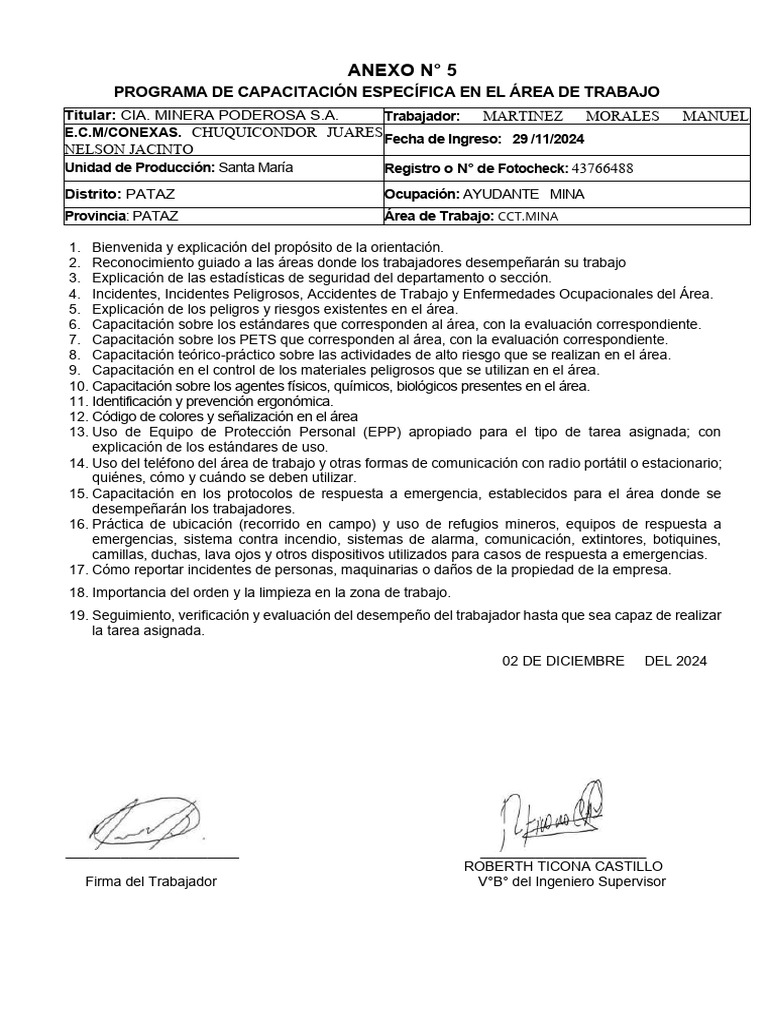 Anexo N 5 | PDF | La seguridad