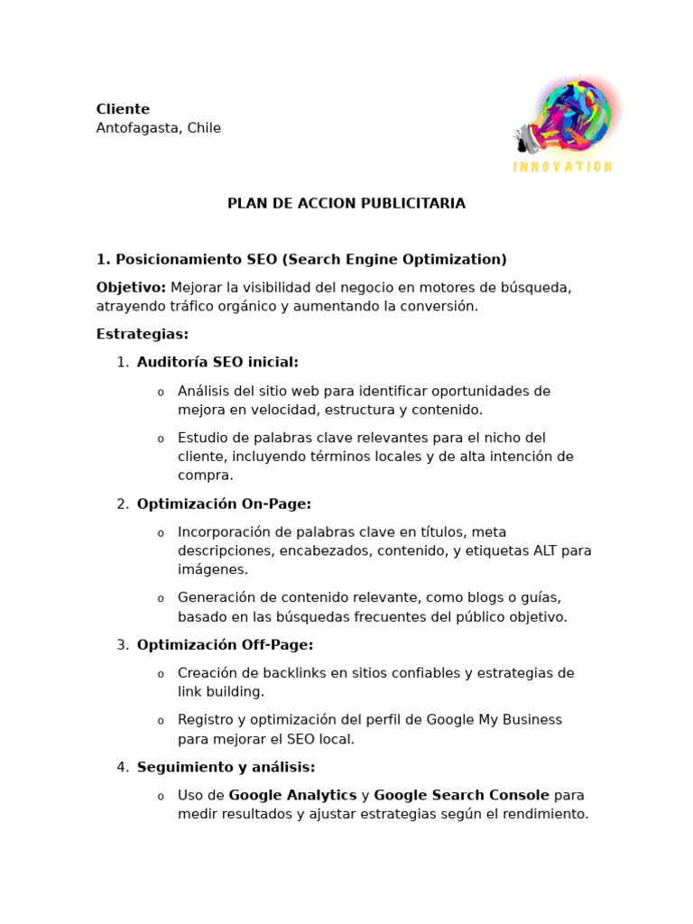 Cliente | PDF | Posicionamiento en buscadores | Inteligencia artificial