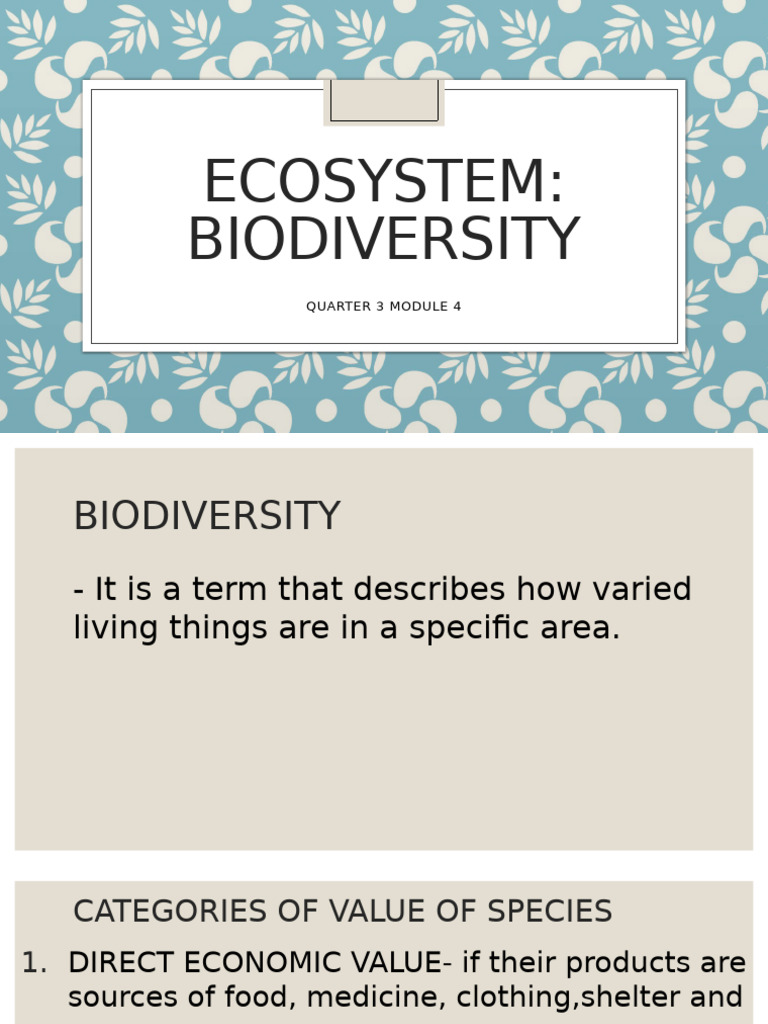 Understanding Biodiversity and Population Dynamics | PDF | Biodiversity ...