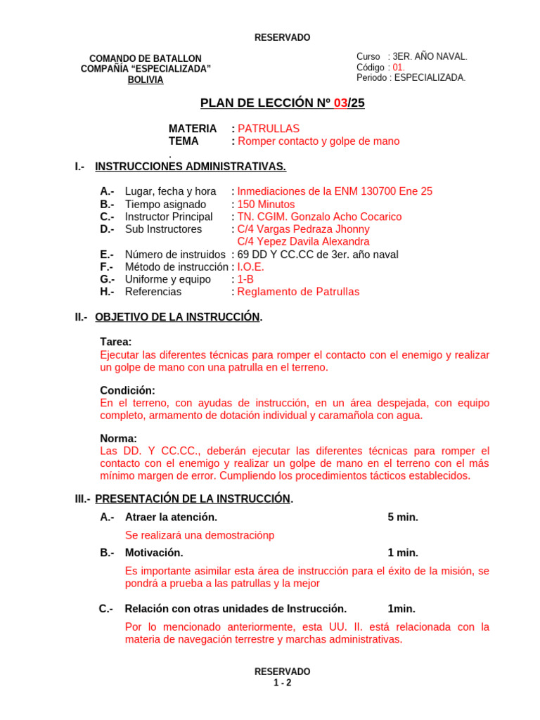 PLAN DE LECCIÓN PARA PATRULLAS 3 | PDF