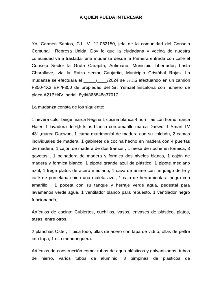 A QUIEN PUEDA INTERESAR | PDF