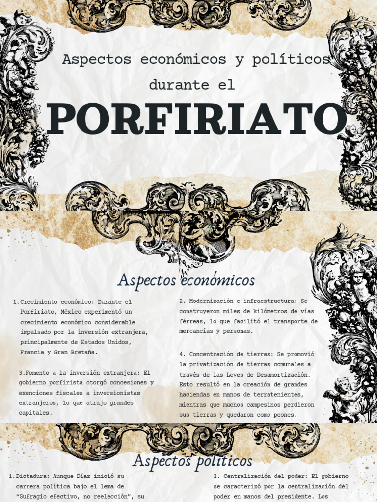 Porfiriato aspectos económicos y políticos | PDF