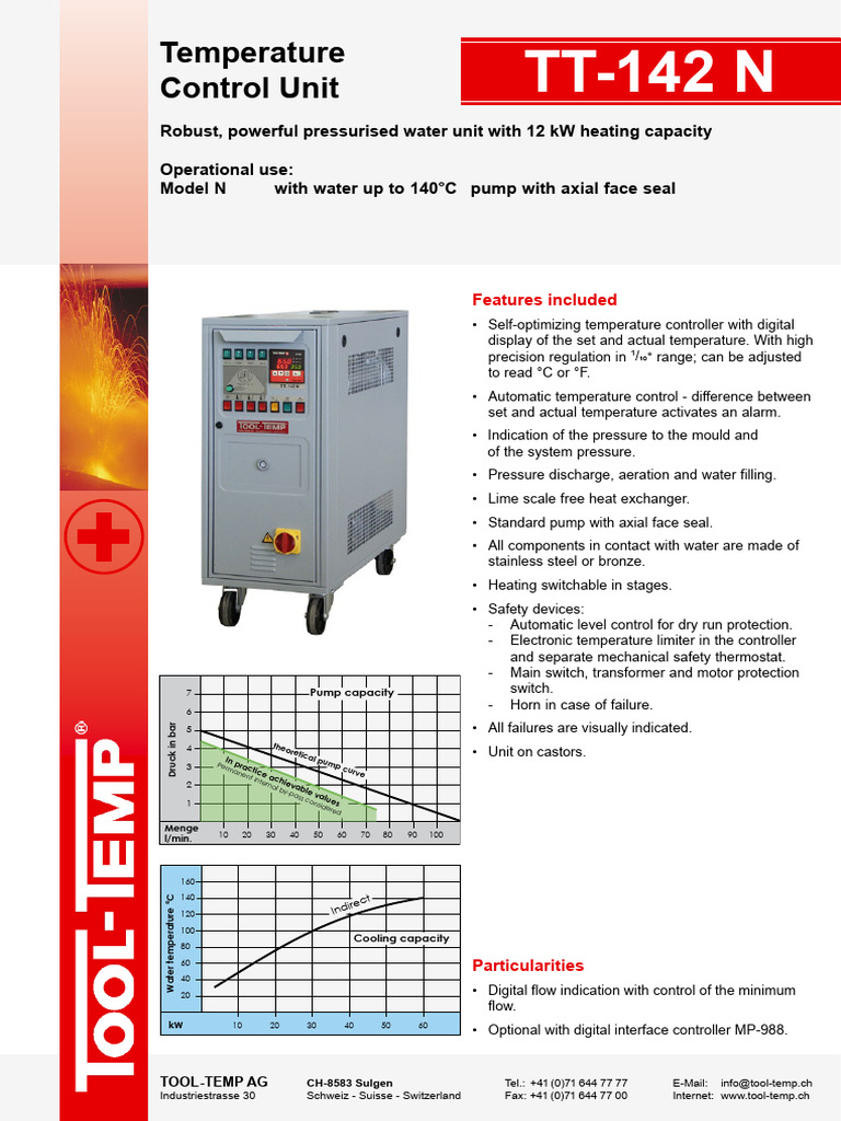 Tool-Temp MP-888 Temperature Control Unit | PDF | Pump | Equipment