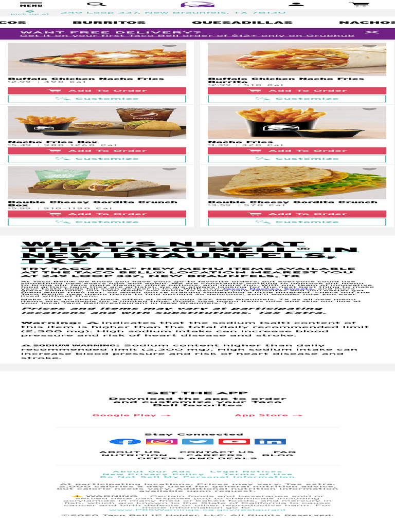 New Menu Items | PDF | Sodium