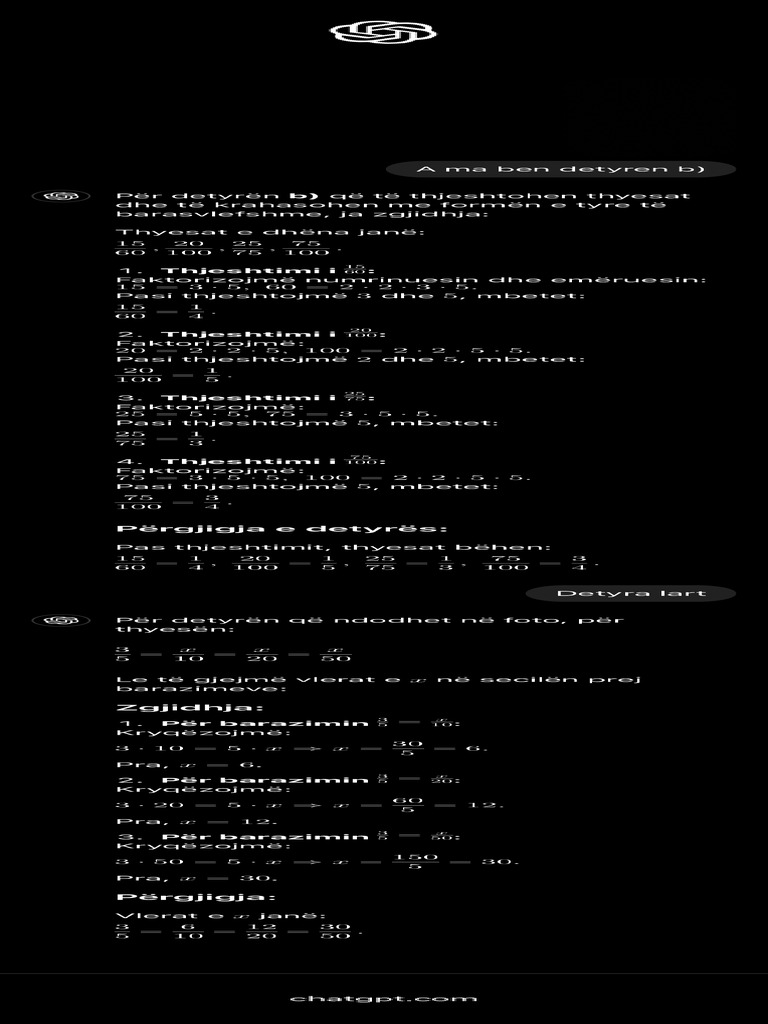Thjeshtimi I Thyesave | PDF